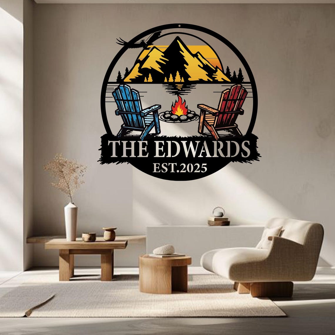Personalized Outdoor Campfire Metal Sign,custom Campfire Sign, Backyard ...