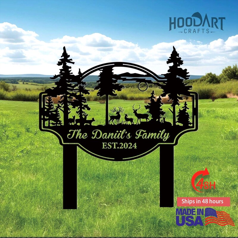 Metal Name Sign Ground - Etsy