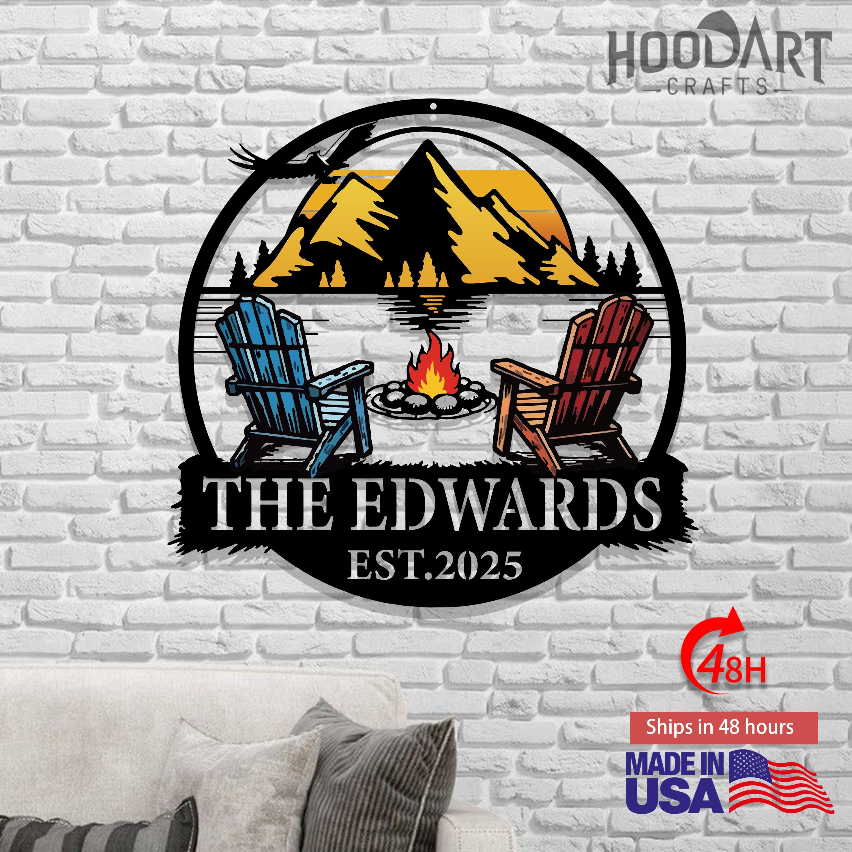 Personalized Outdoor Campfire Metal Sign,custom Campfire Sign, Backyard ...