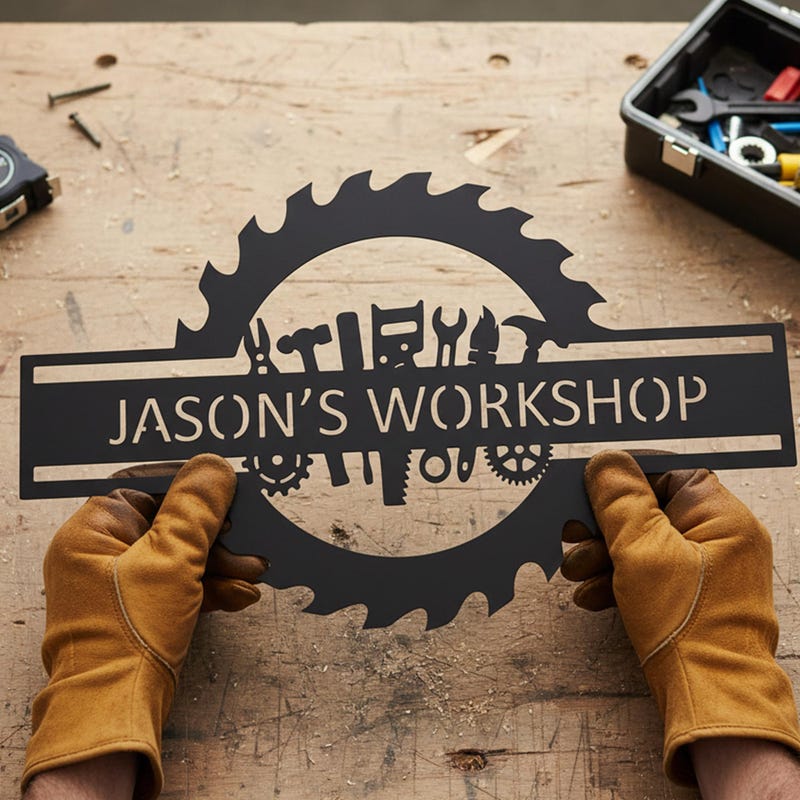 Custom Name Workshop Sign - Etsy