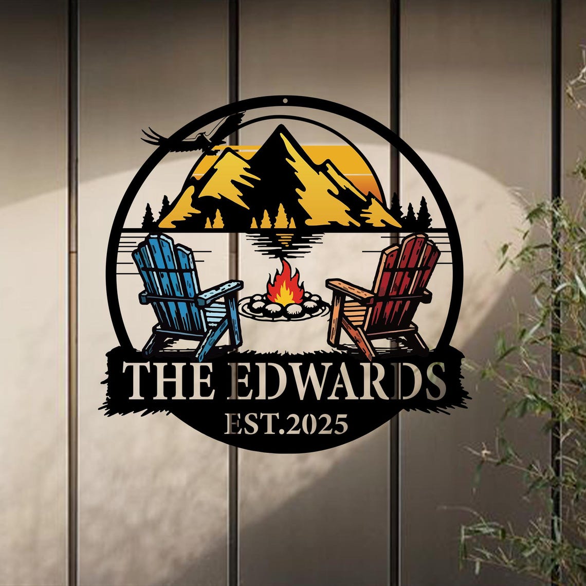 Personalized Outdoor Campfire Metal Sign,custom Campfire Sign, Backyard ...