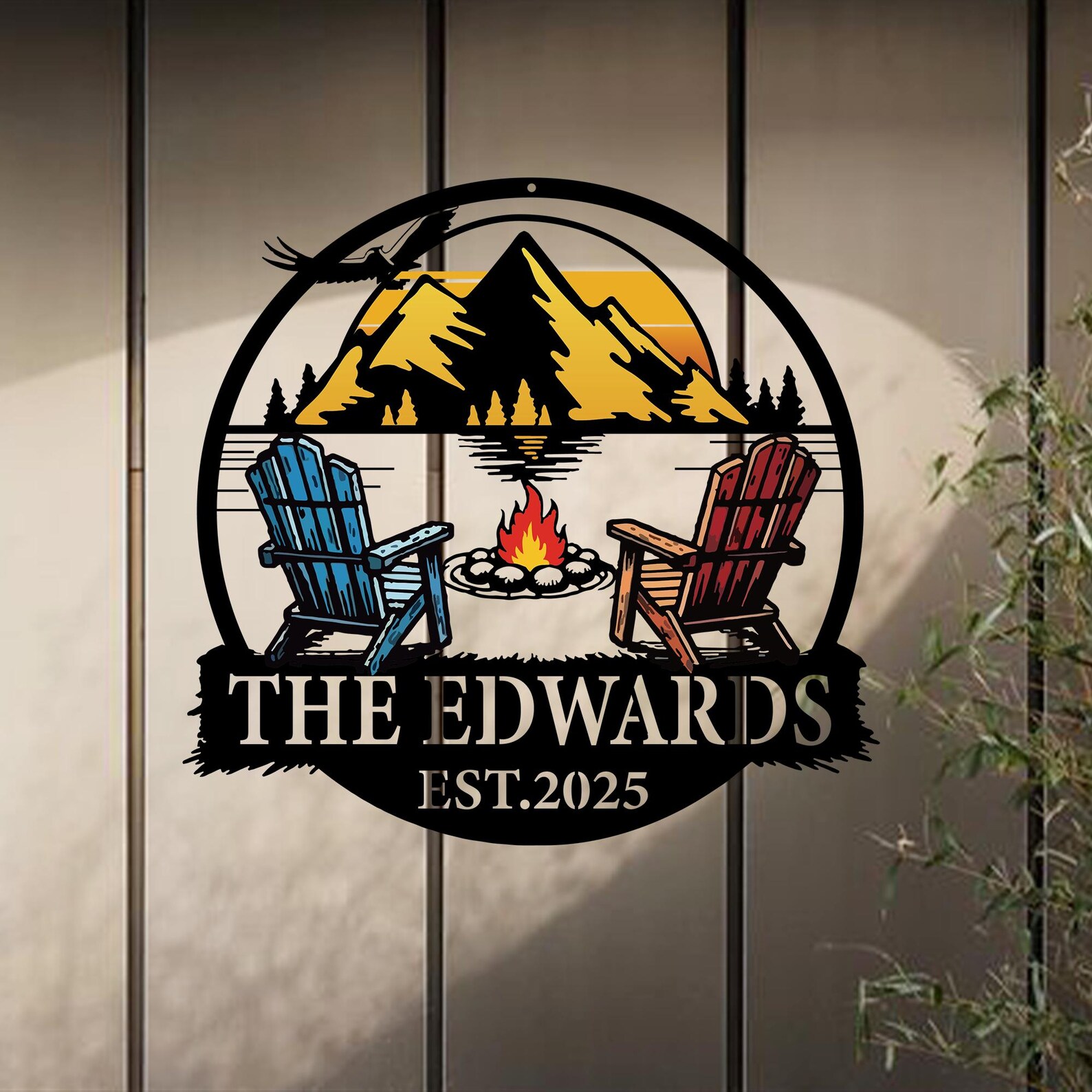 Personalized Outdoor Campfire Metal Sign,custom Campfire Sign, Backyard ...