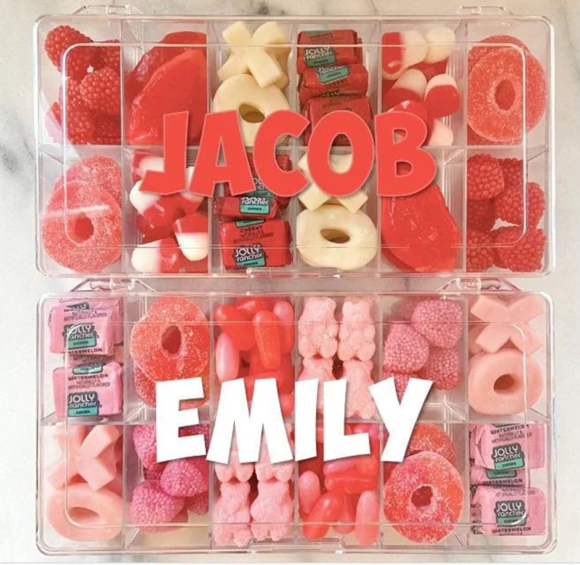 Pink and Red Candy Charcuterie Box Party Favor Tackle Box Kids - Etsy