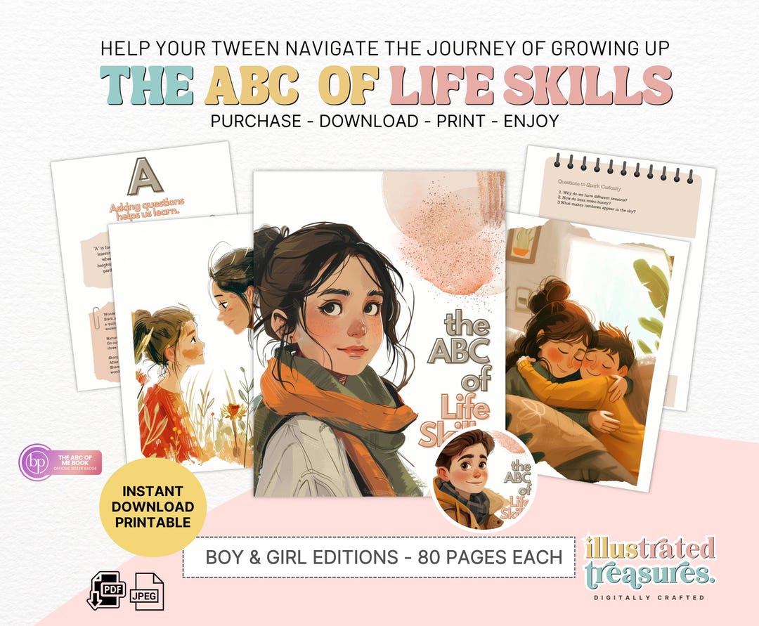 The Abcs of Life Skills: Printable Book for Tweens, Learning Material ...