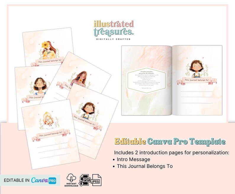 Prayer & Gratitude Journal for Kids/teens, Printable Journal, Digital ...