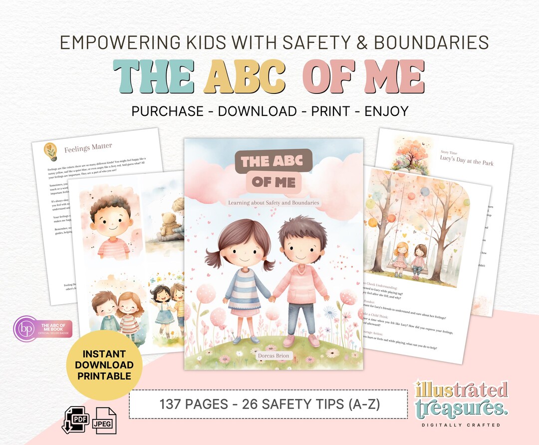 The ABC of Me: Printable Kids' Book on Safety & Boundaries, Kid's ...
