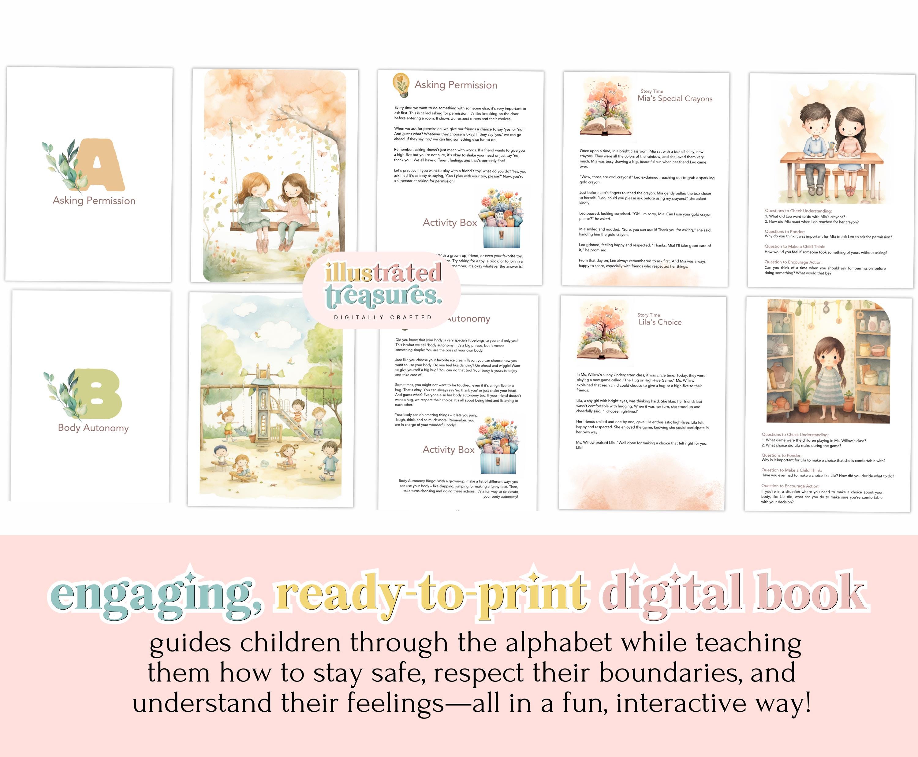 The ABC of Me: Printable Kids' Book on Safety & Boundaries, Kid's ...