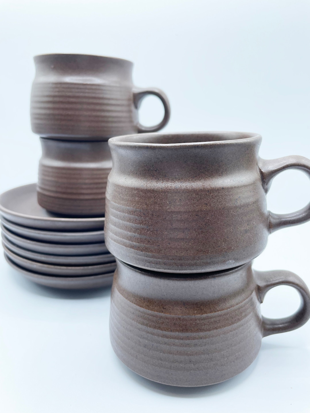 Vintage Denby Langley England Set of 6 Cups and Saucers Mayflower ...