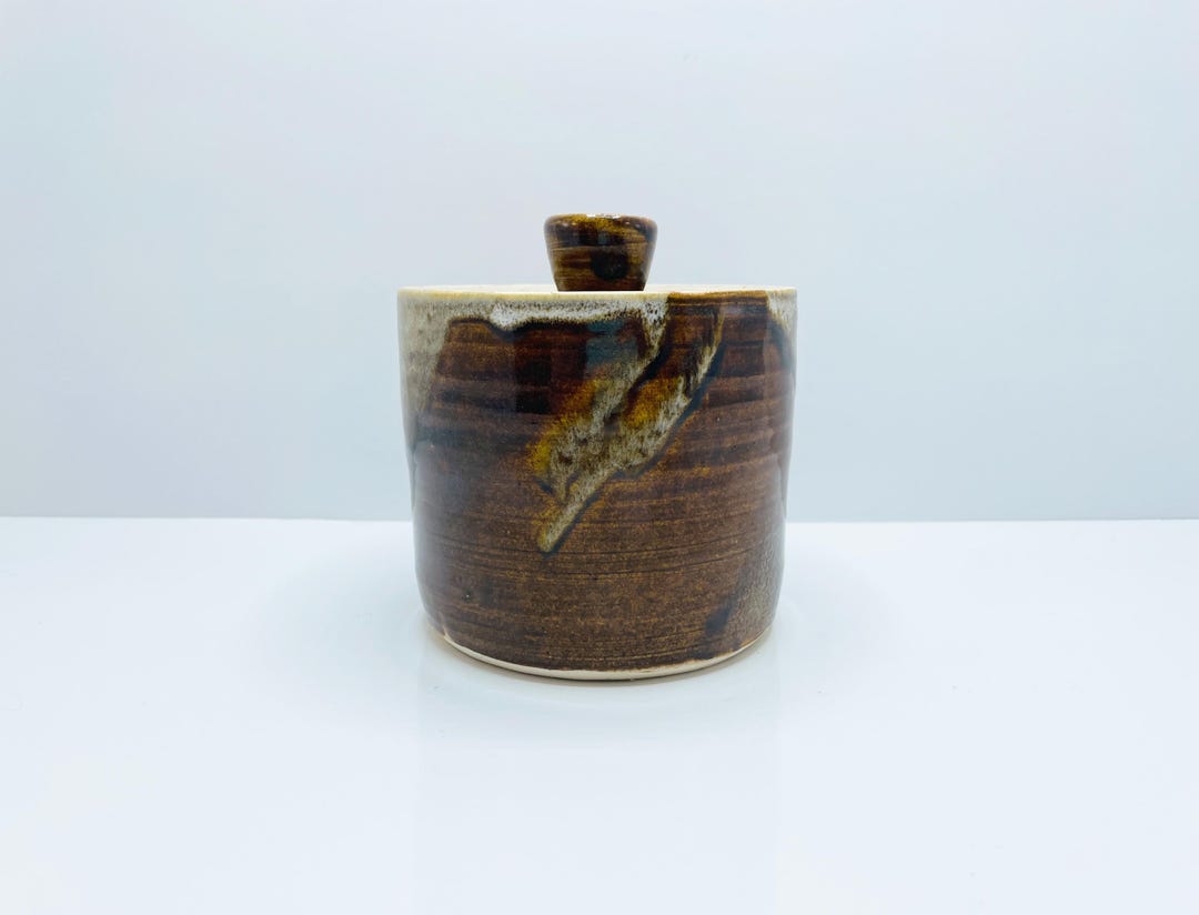 Vintage Studio Art Pottery Canister or Covered Storage Container ...