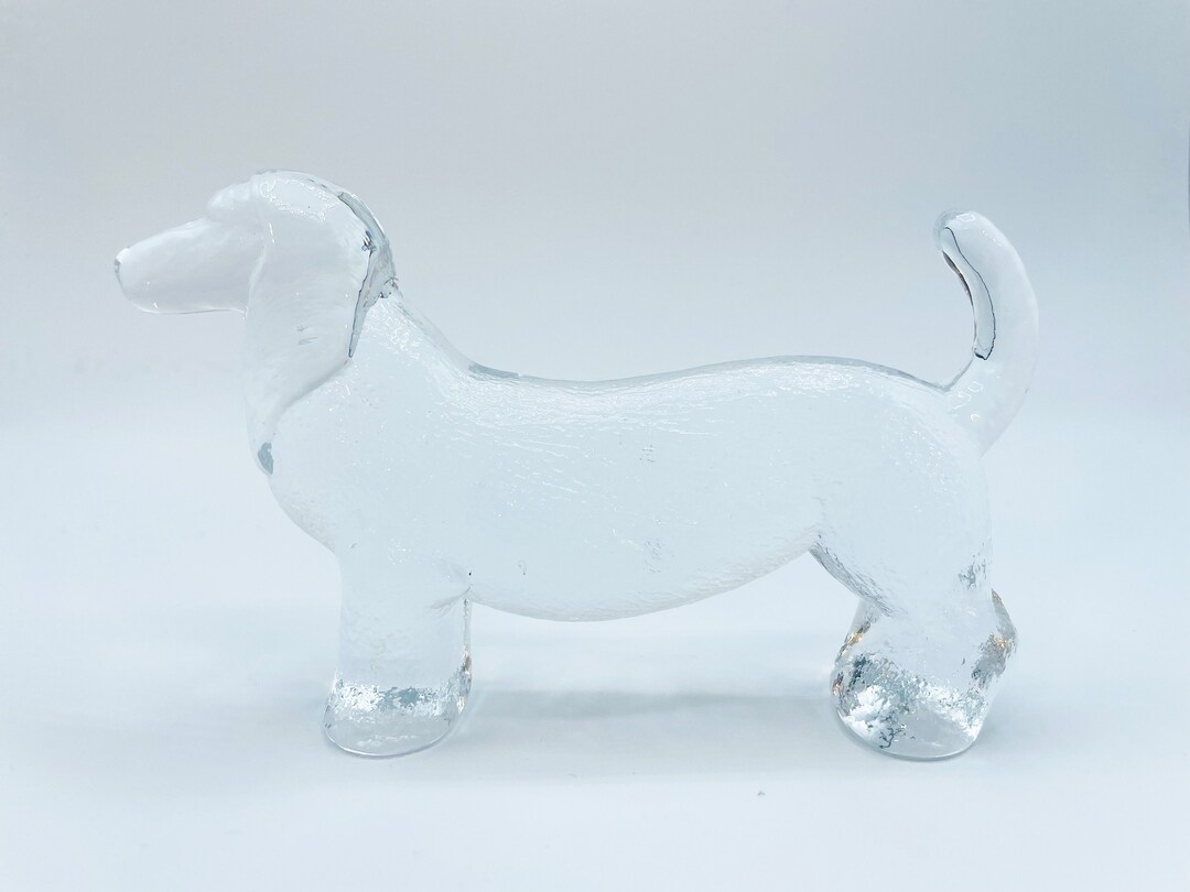 Kosta Boda Vintage Dachshund Modernist Glass Figurine Paperweight ...