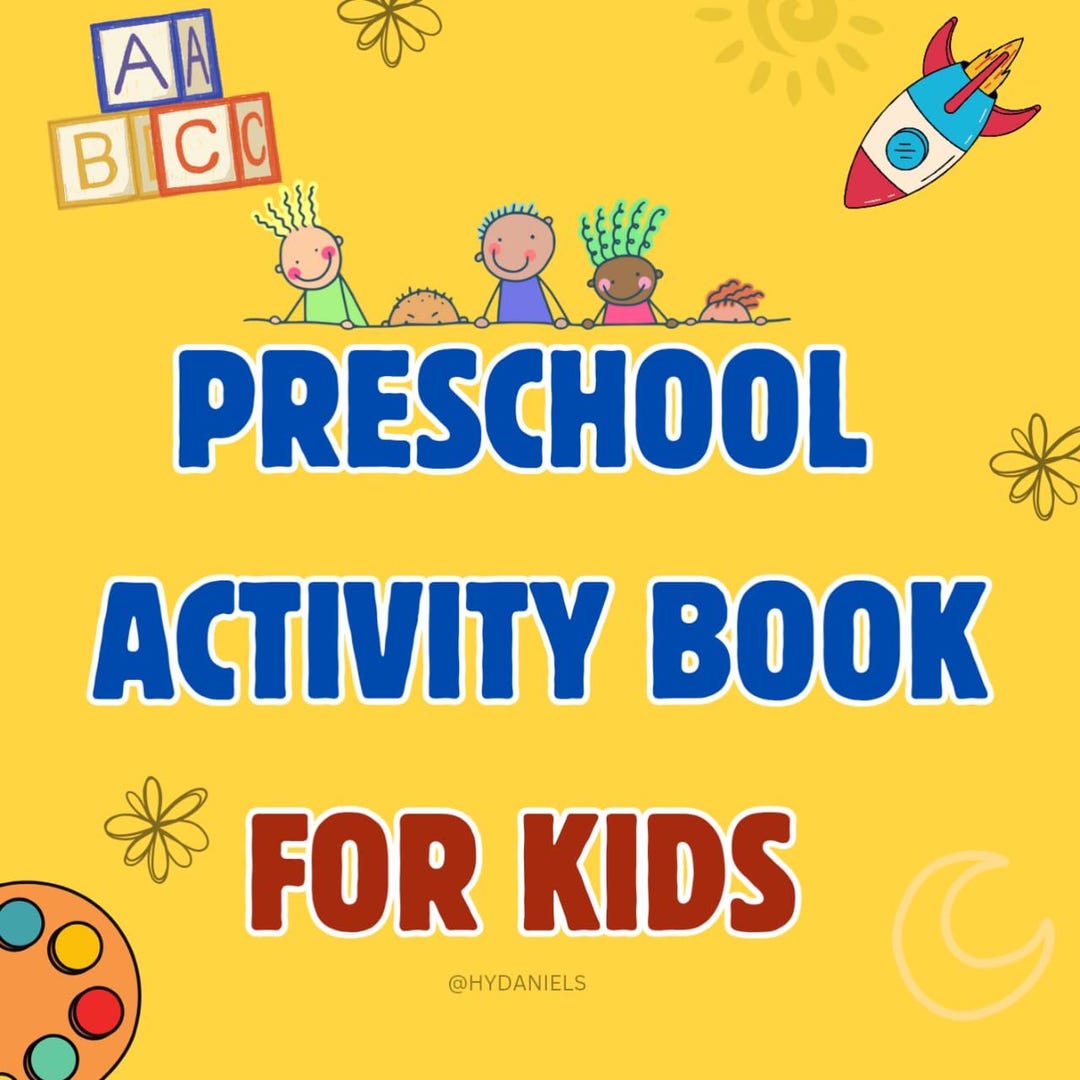 Printable Preschool Activity Book for Kids - Etsy