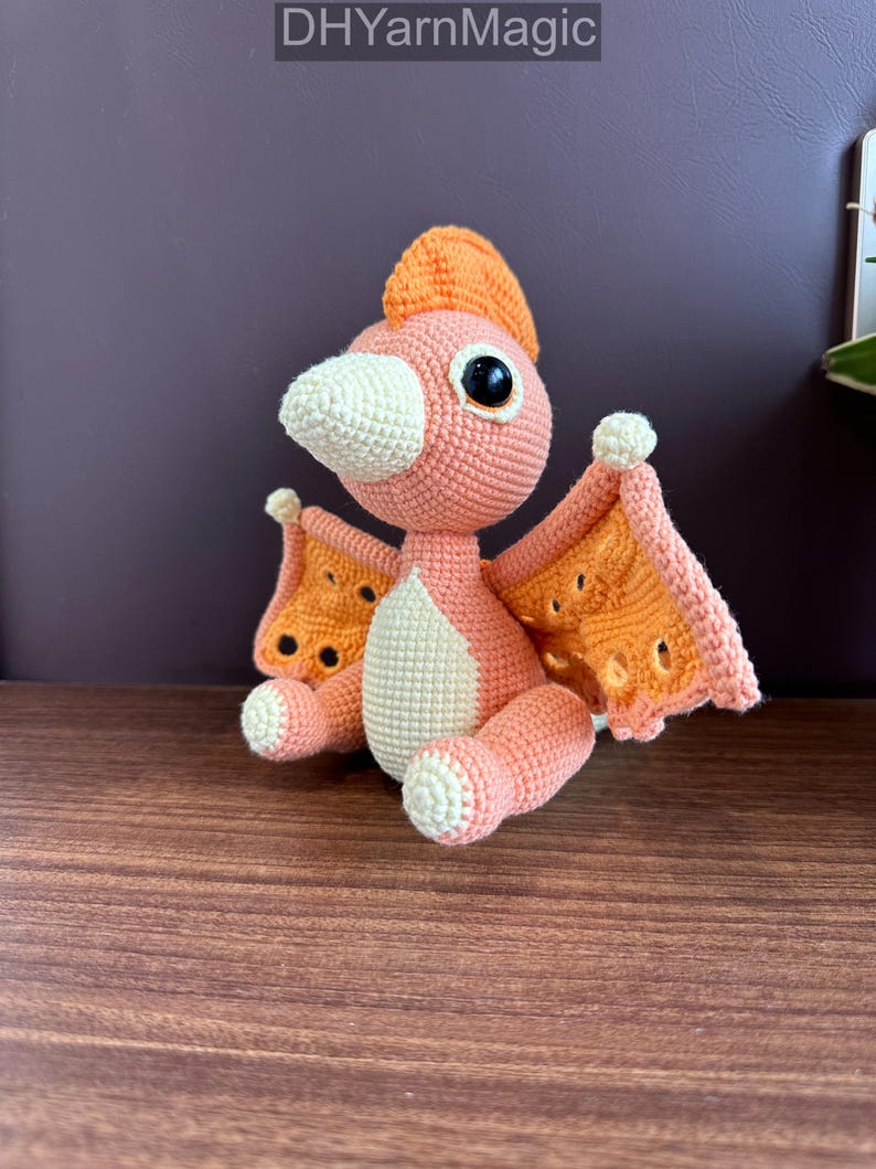 Pteranodon Amigurumi Crochet Pattern PDF - Easy Step-by-step Tutorial ...
