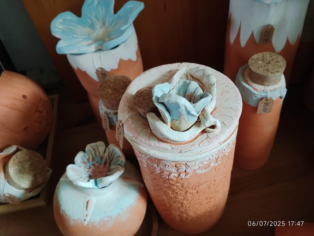 Oya Flower and Leaves. Unique Piece, Hydrating Pottery, Eco-friendly ...