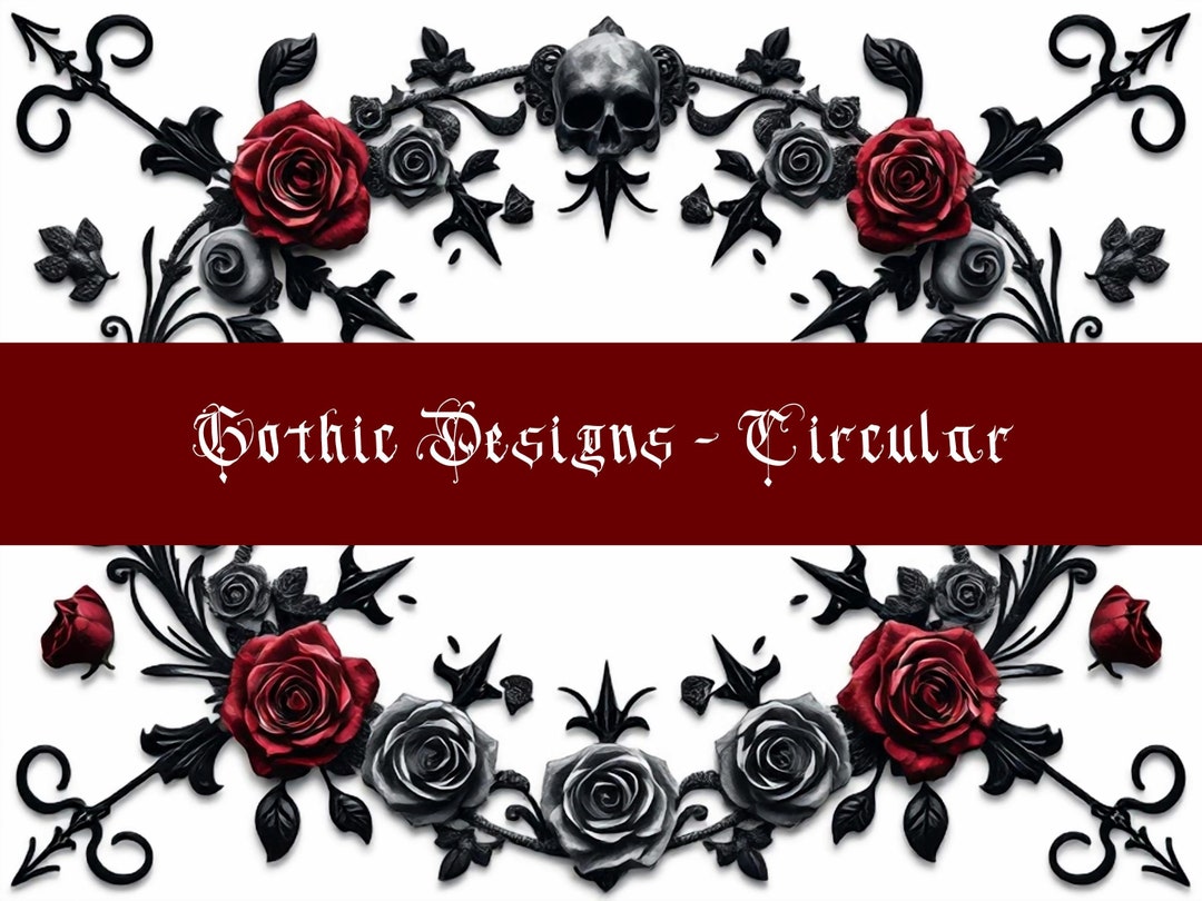 Gothic Borders 20 Transparent Designs, Circular, PNG, High Resolution ...