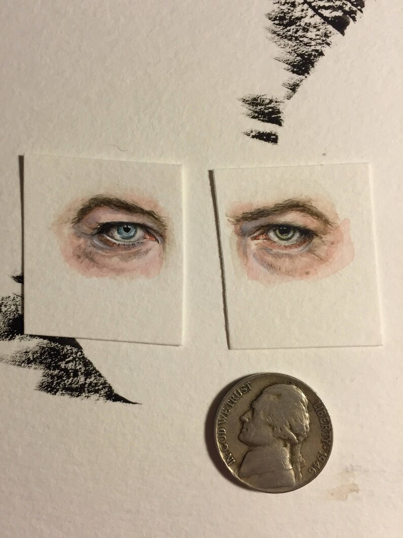 Custom Lover's Eye Miniature Painting 18th 19th C. Century Without ...