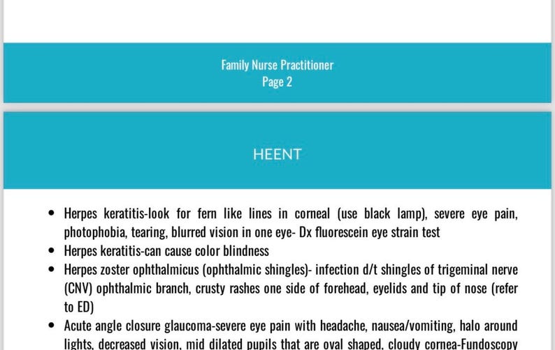 Family Nurse Practitioner Study Guide for Certification Exam - Etsy