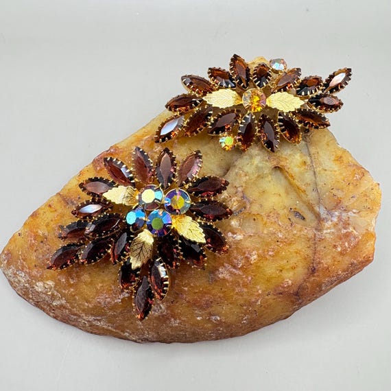 Rare Vintage Juliana Purple and Brown Aurora Borealis… - Gem