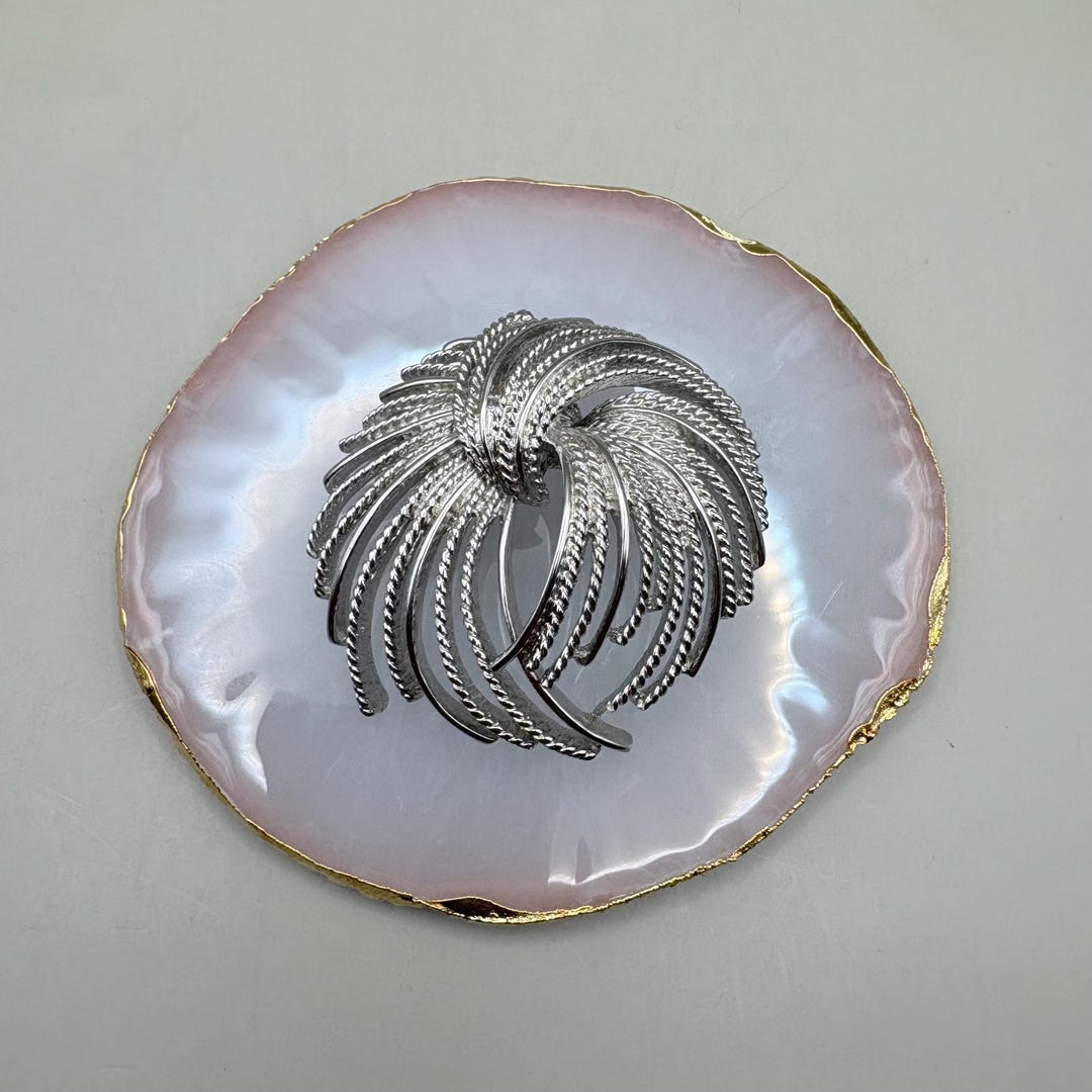 Vintage Monet Mirador Firework Modernist Textured Smooth Brooch Pin ...