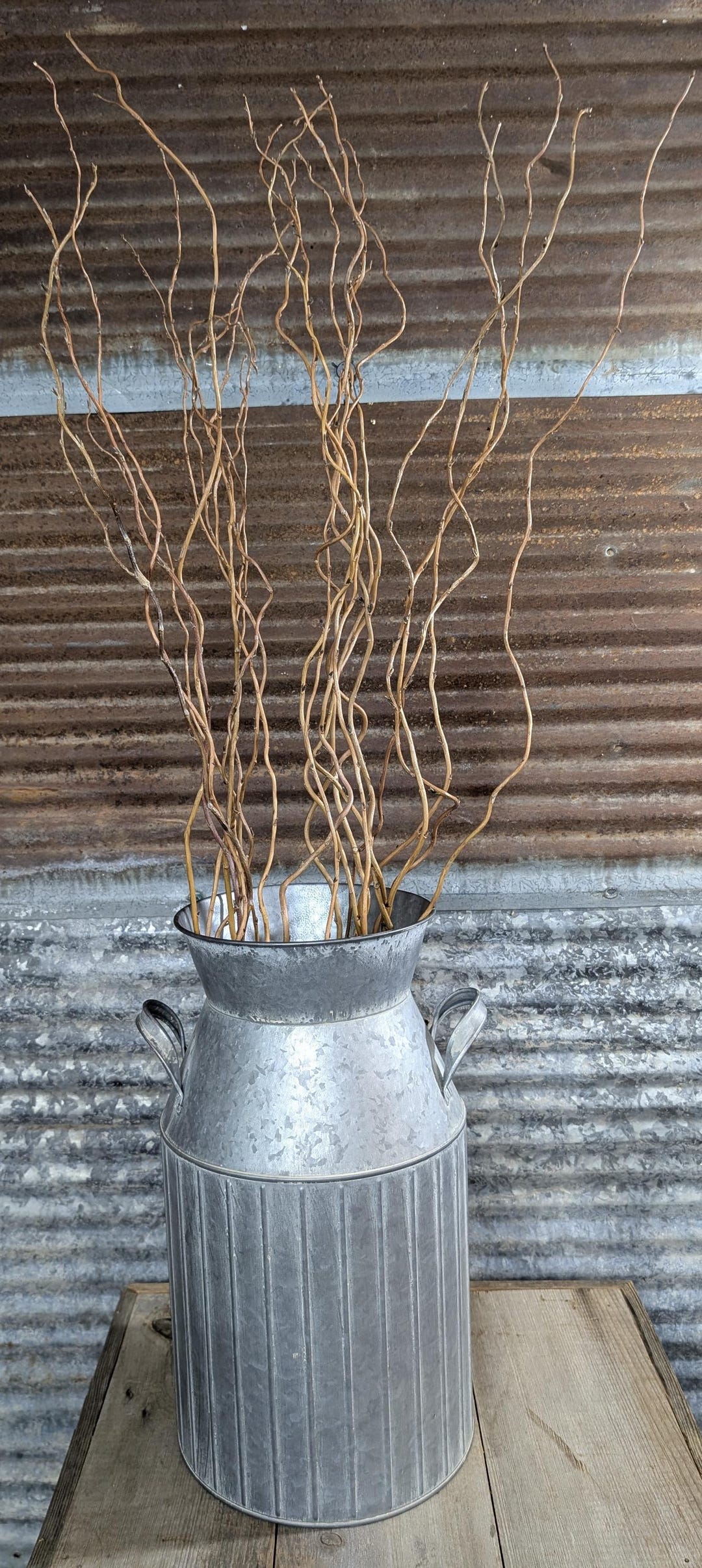 20 Dried Curly Willow Stems (narrow Form): 30-34" Natural Farmhouse ...