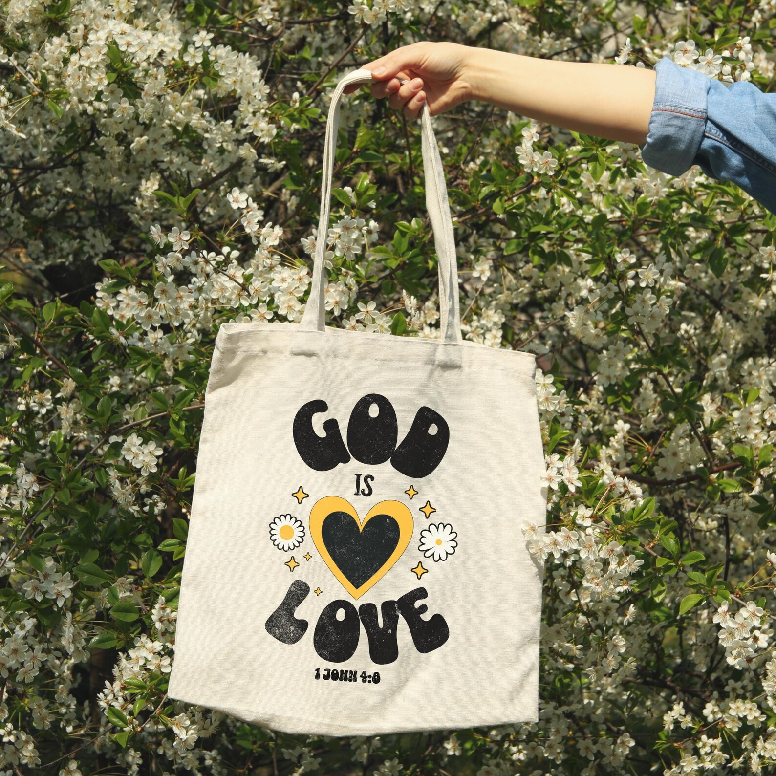 God is Love Tote Bag Christian Bag for Bible Study Bag for Church Tote ...