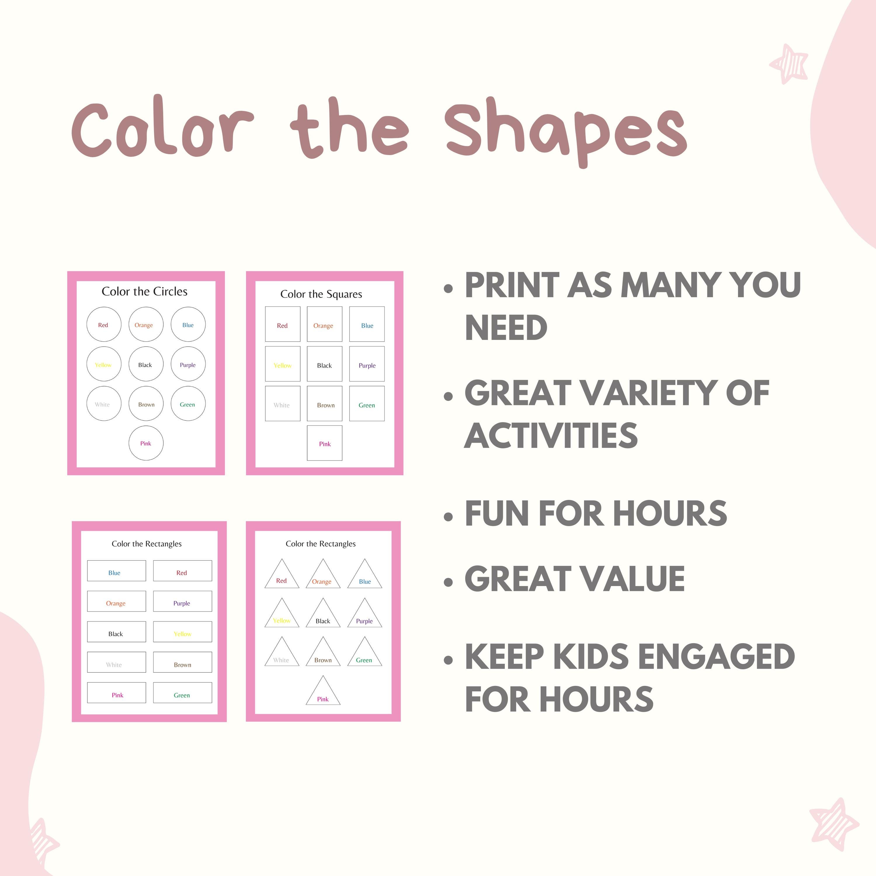 Colors Activity Bundle for Kids – Fun Printable Color Identification ...