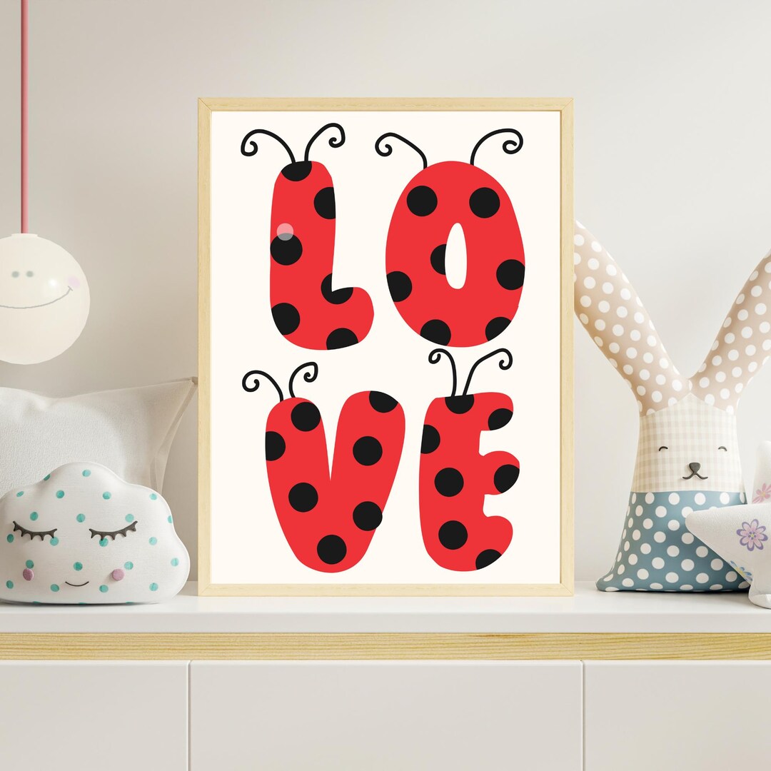 Love Ladybug Alphabet Poster: Kids Nursery Wall Art (digital Download ...