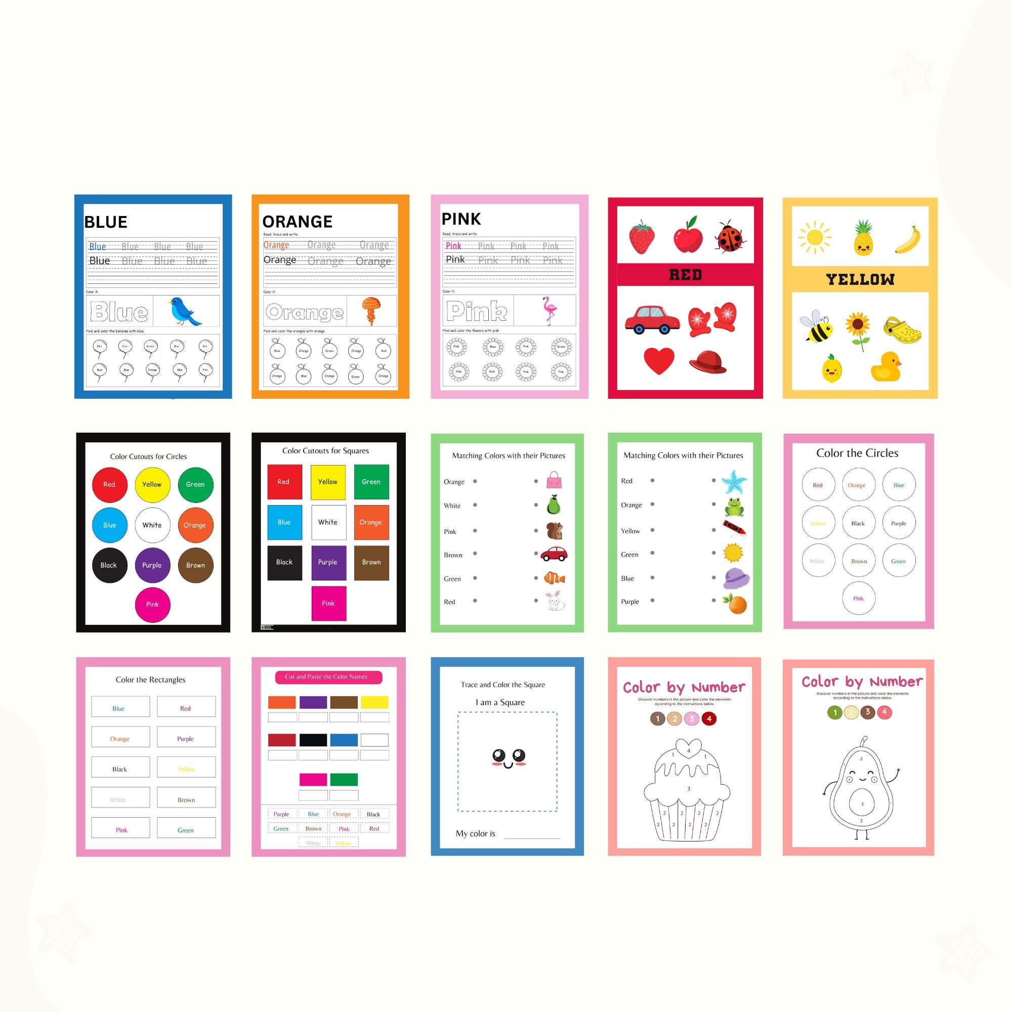 Colors Activity Bundle: Printable Learning Games (PDF) - Etsy