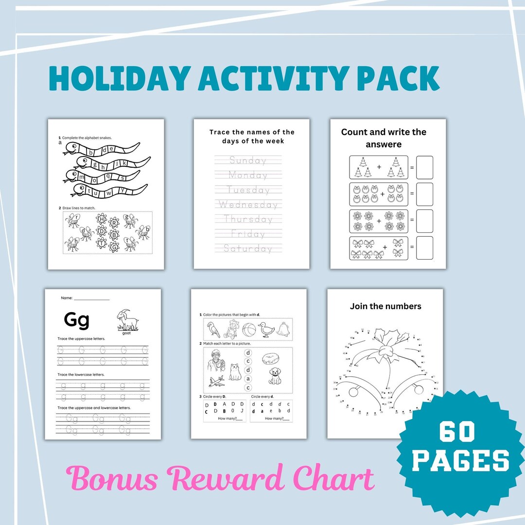60 Printable Winter Kids Activities, Printable Preschool + Kindergarten ...