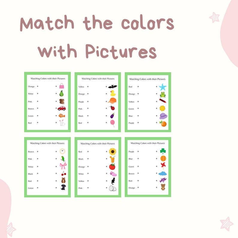 Colors Activity Bundle for Kids – Fun Printable Color Identification ...