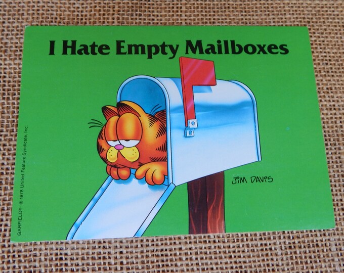 1978 Garfield Postcard ~ Unused Garfield Postcard ~ 1978 Garfield the ...