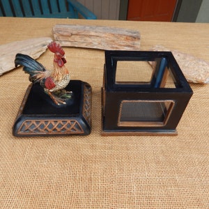 Rooster Display Box ~ Rooster Storage Box ~ Rooster Tea Box ~ Resin ...