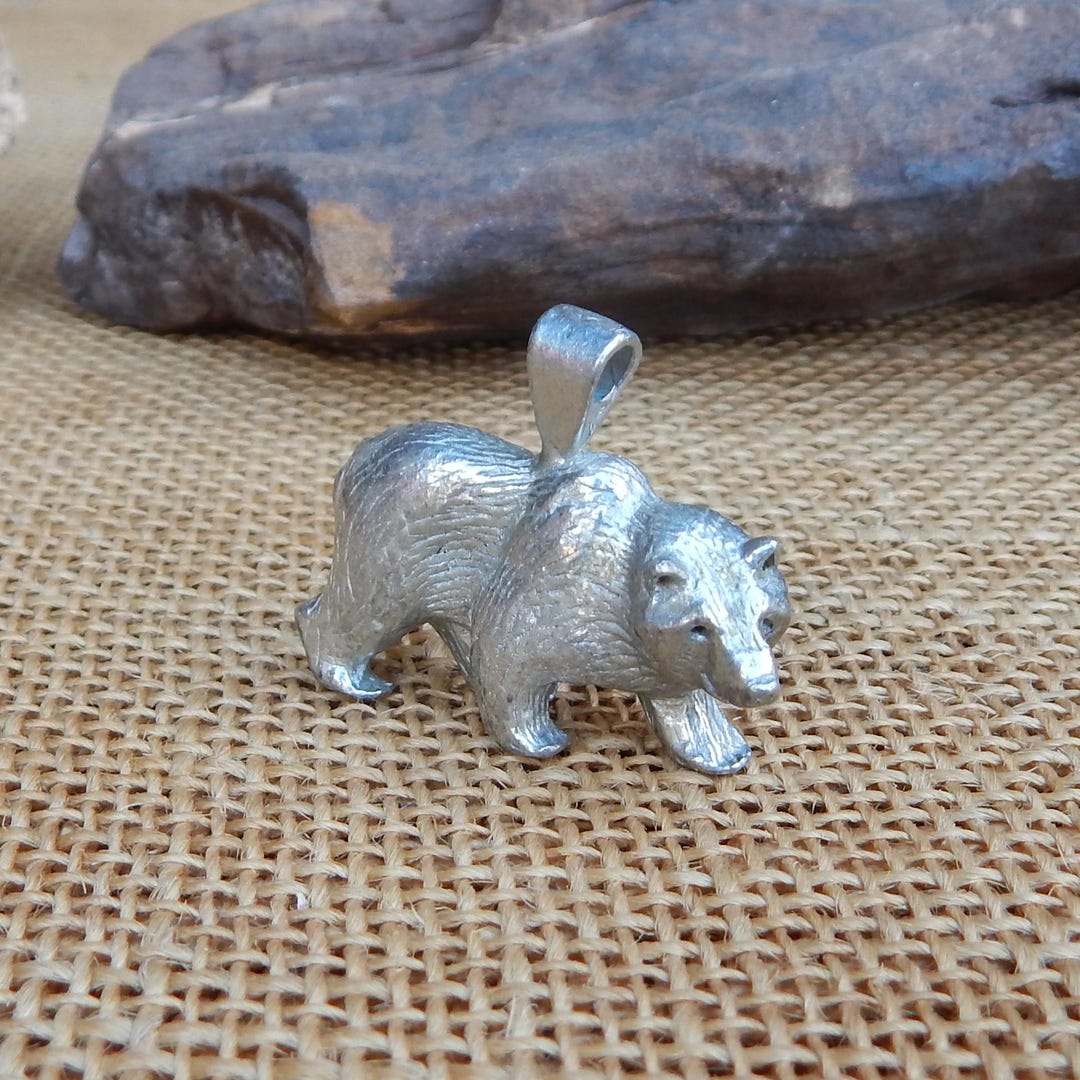 Solid Pewter Bear Pendant by Legacy Signed & Dated 1995 ~ Full Body 1 ...