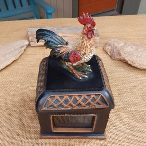 Rooster Display Box ~ Rooster Storage Box ~ Rooster Tea Box ~ Resin ...
