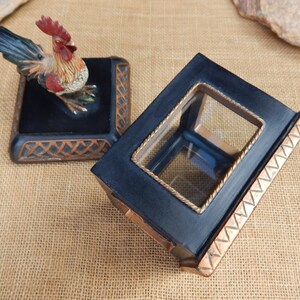 Rooster Display Box ~ Rooster Storage Box ~ Rooster Tea Box ~ Resin ...