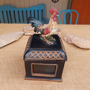 Rooster Display Box ~ Rooster Storage Box ~ Rooster Tea Box ~ Resin ...