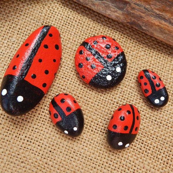 Ladybug Rocks - Etsy
