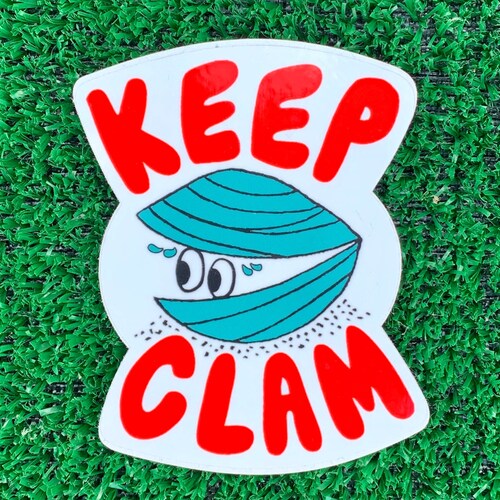 Keep Clam Vinyl Sticker - Etsy