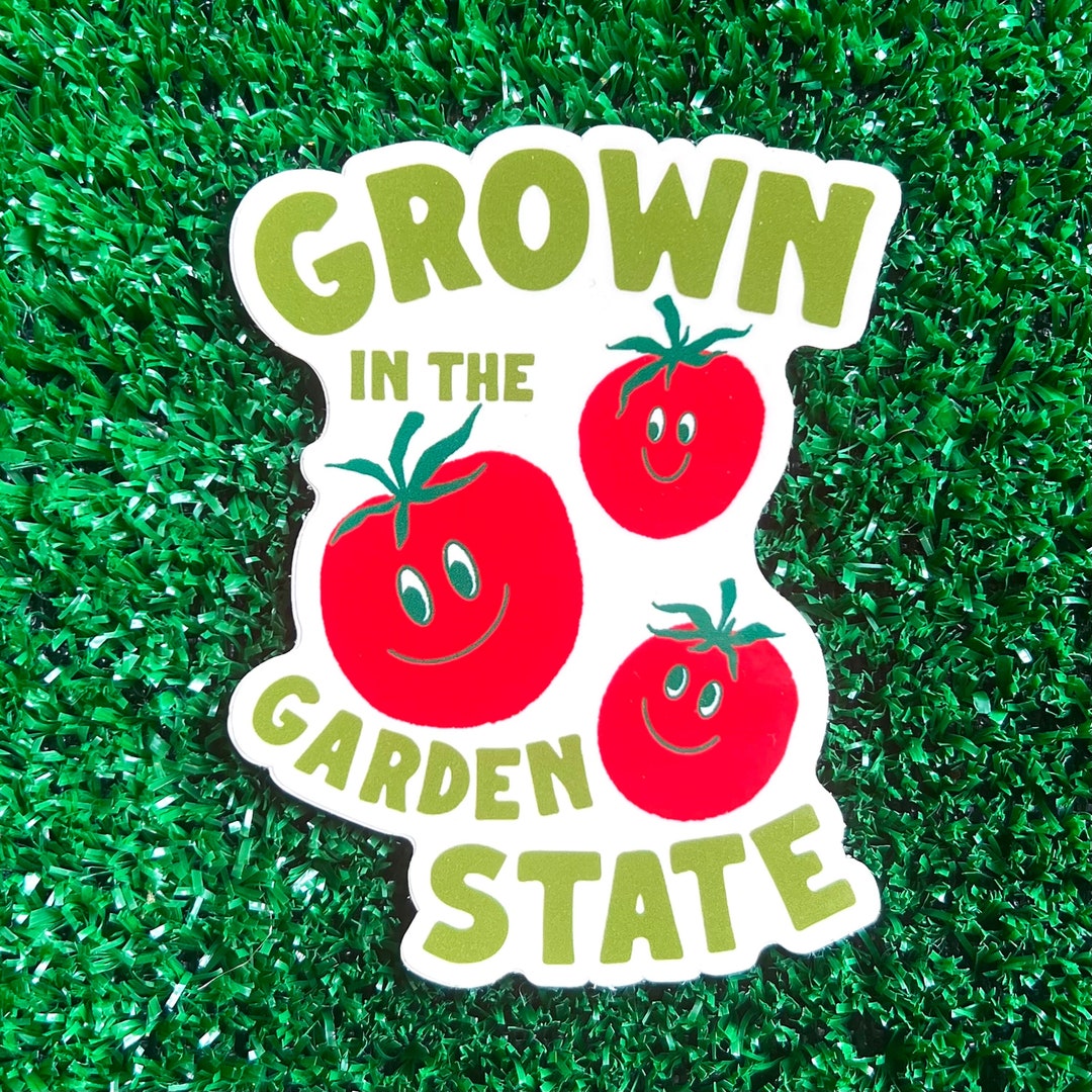 Grown in the Garden State Sticker - Etsy