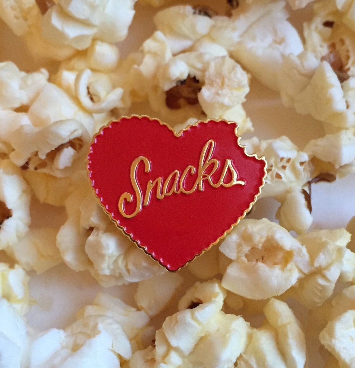 Heart Snacks Enamel Pin - Etsy