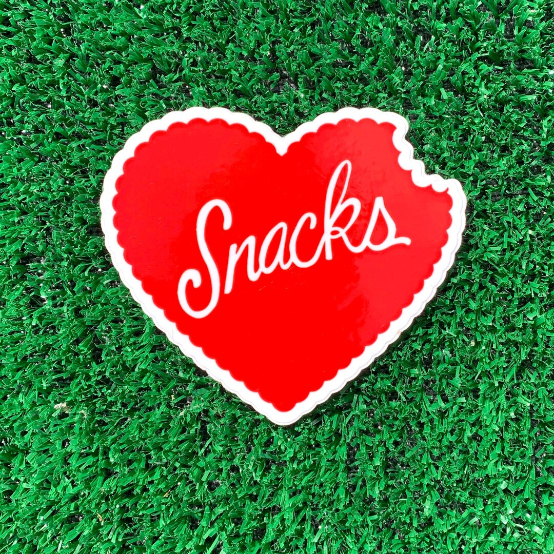Snacks Heart Vinyl Sticker - Etsy