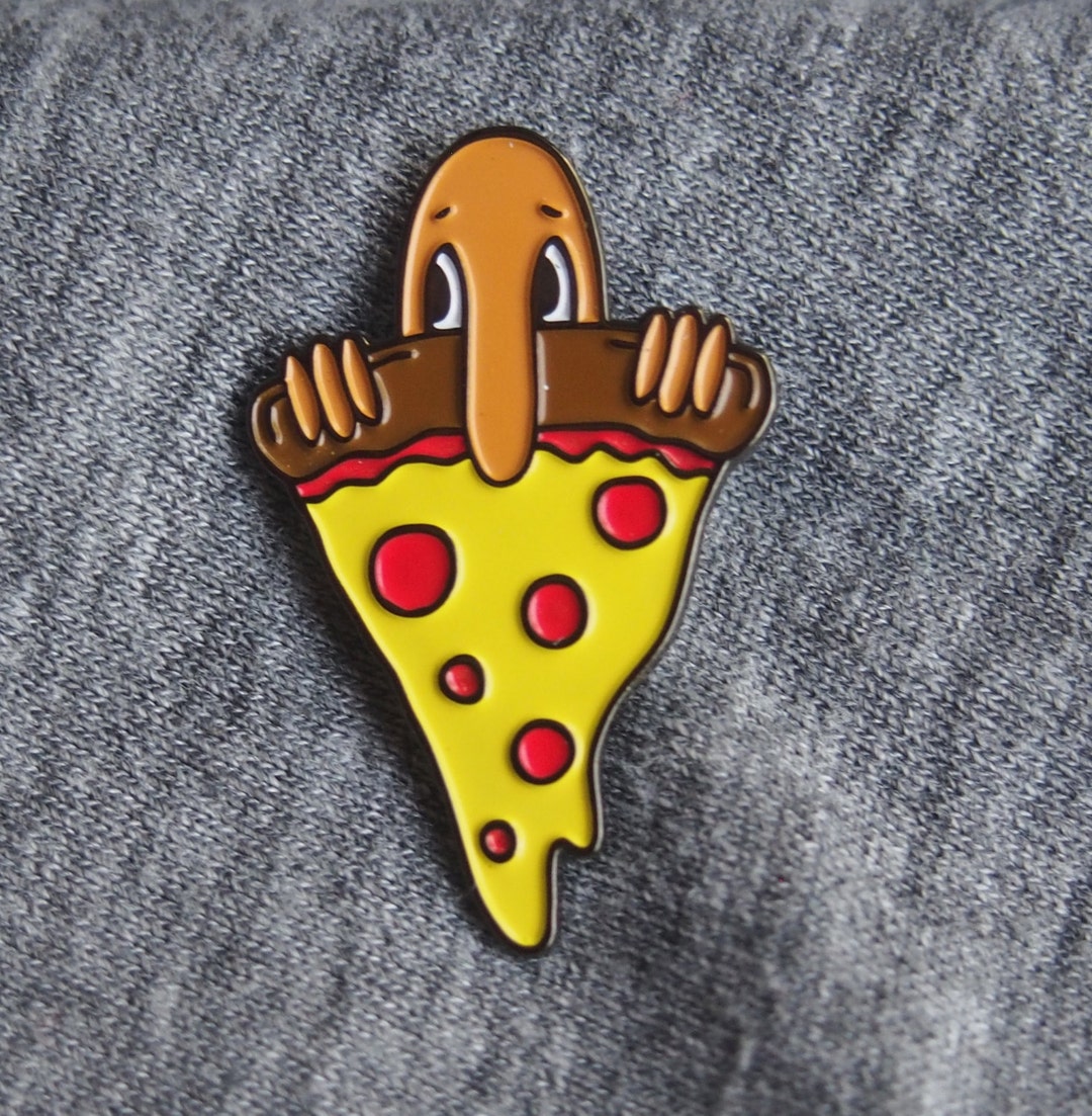 Kilroy Pizza Enamel Pin - Etsy