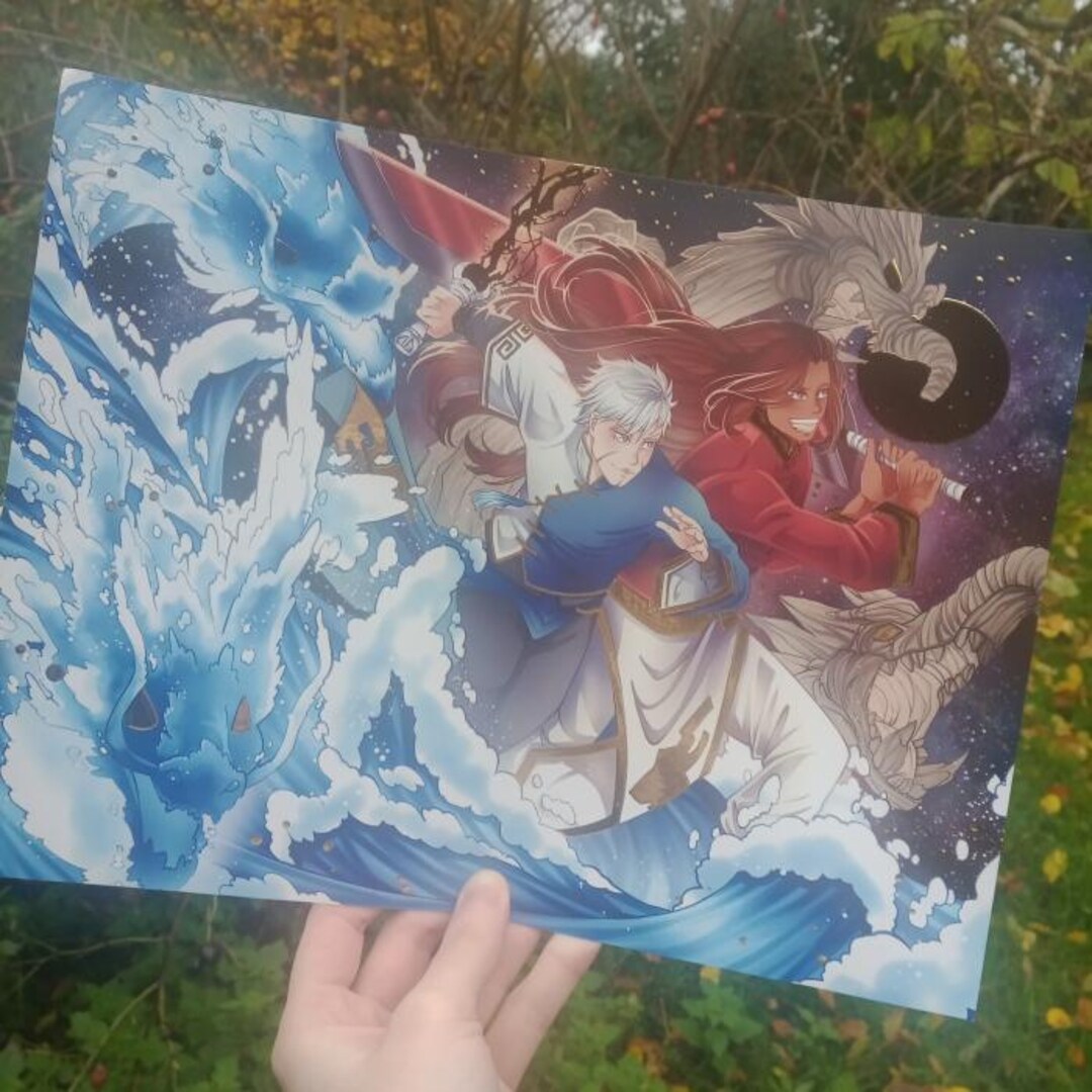 Gold Foil Print - Hashirama & Tobirama - Etsy