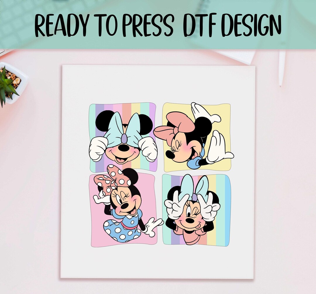 Minnie Mouse Ready to Press DTF, Disney Minnie Mouse Prints, Disney ...