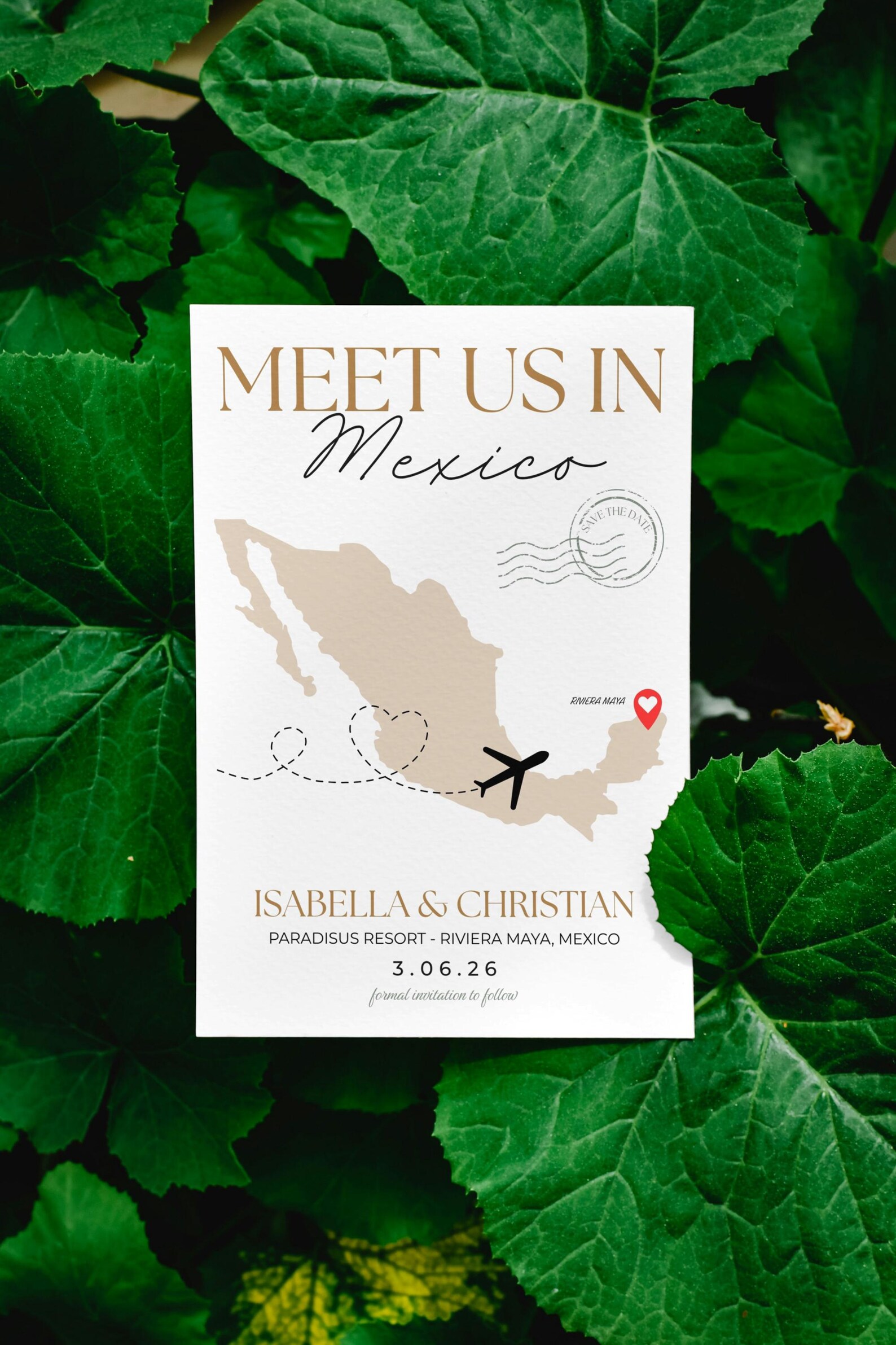 Destination Wedding Save the Date, Meet Us in Mexico, Mexico Wedding ...