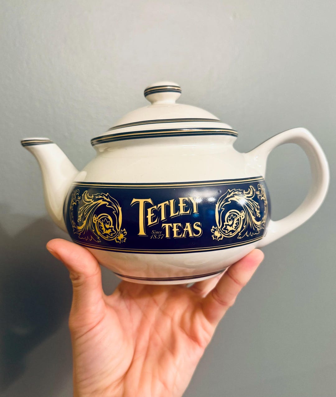 Vintage Tetley Teas Porcelain Teapot - Etsy