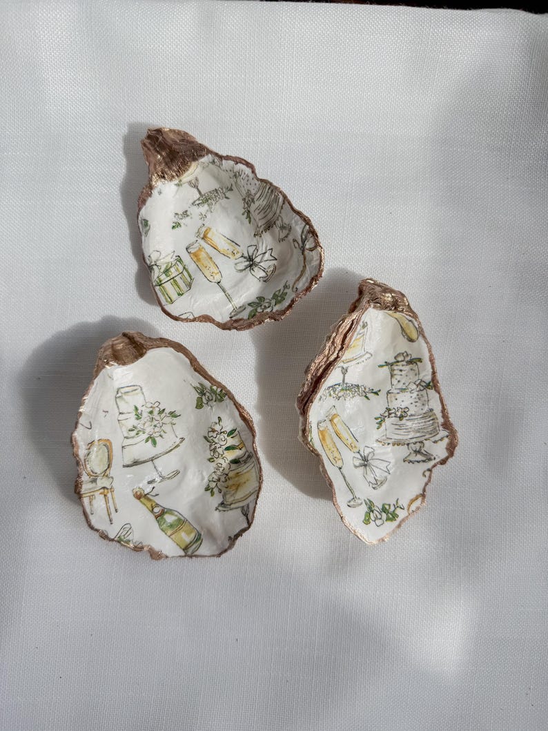 Wedding Bells - Oyster Shell Jewelry Dish - Etsy