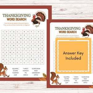 Thanksgiving Word Search Printable | Thanksgiving Game Printable ...