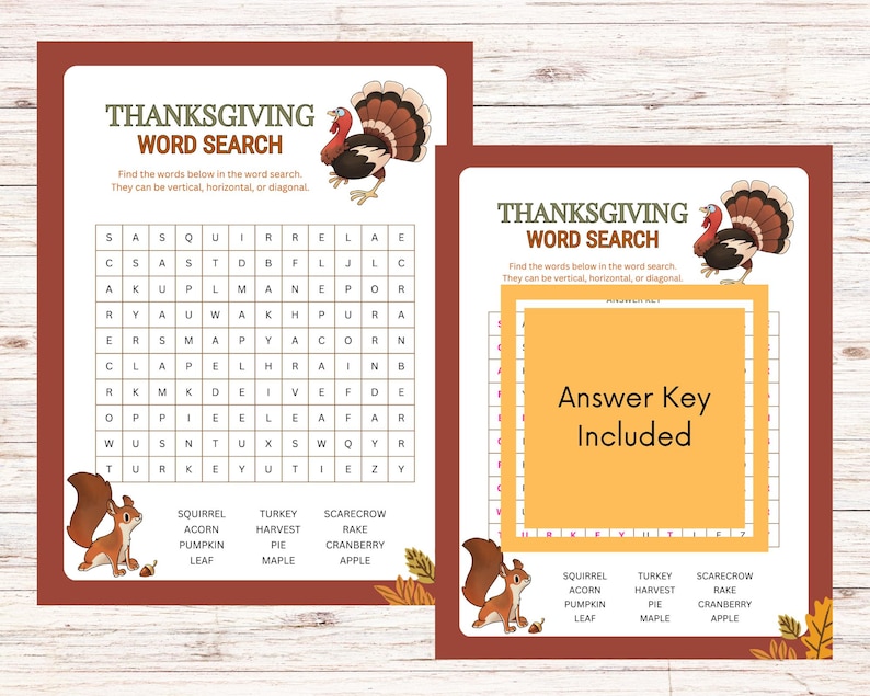 Thanksgiving Word Search Printable | Thanksgiving Game Printable ...