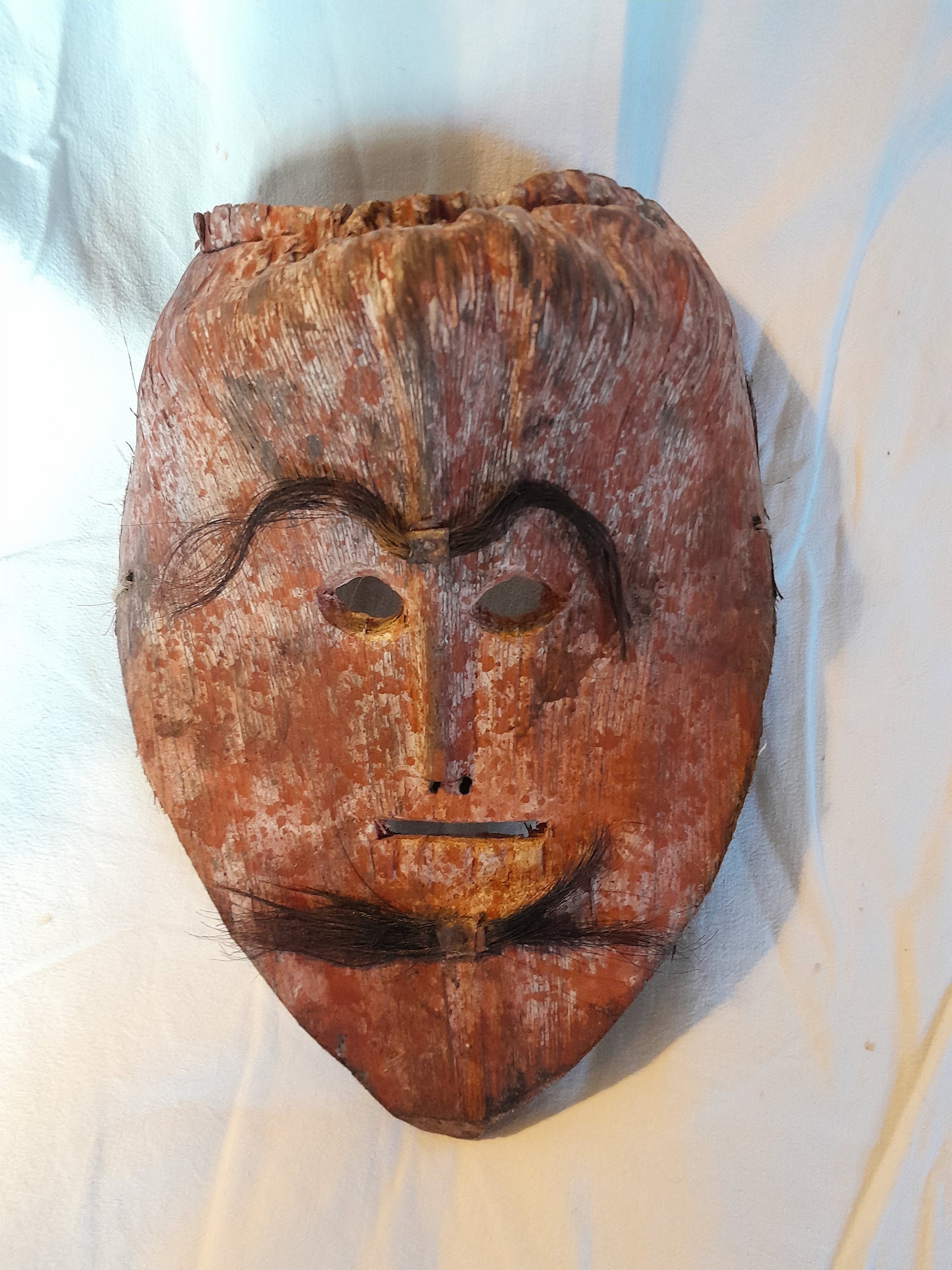 Beautiful and Old Nepalese Mask Made From a Old Bark Nepal End of 19 ...