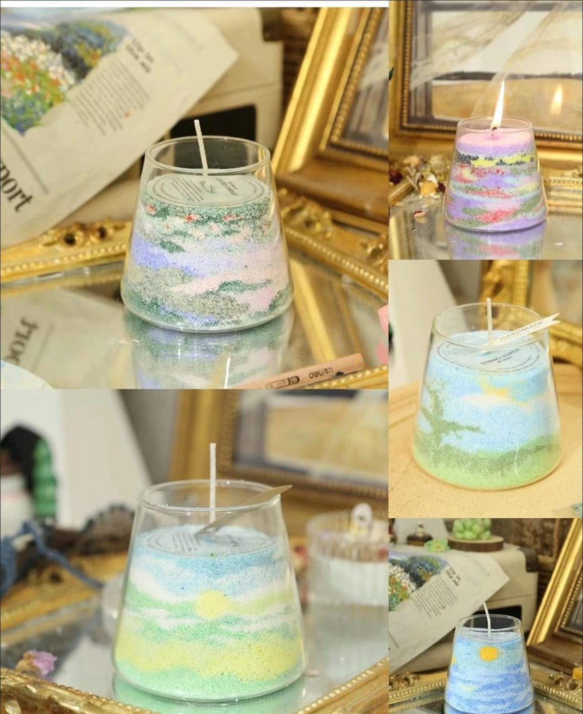 Scented Colored All-nature Palm Sand Wax 500g (including 10 FREE Wicks ...